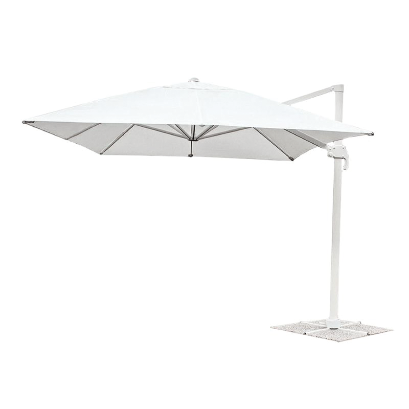 Rectangular side arm umbrella 4x3 meters white | Iperbriko