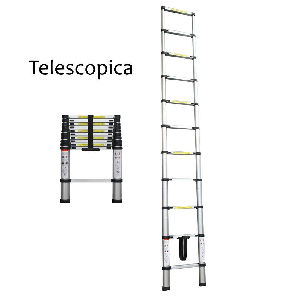 TELESCOPIC LADDER 10 STEPS ALUM. | Iperbriko